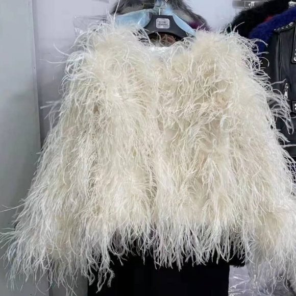 Jackets & Coats | Real Ostrich Feather Coat Handmade Order | Poshmark